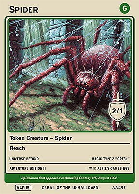 Spider MTG token 2/1 (v.3) - MTG Token | TokensForMTG: Best custom ...